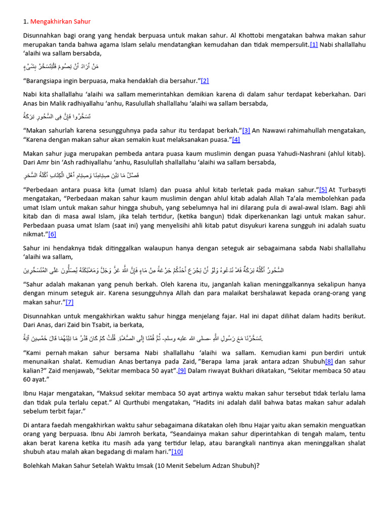 Sunah Ramadhan | PDF