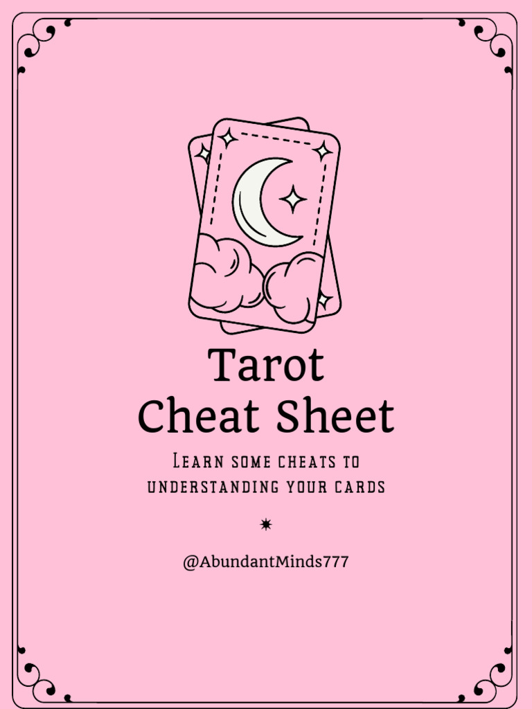 Tarot Cheat Sheet | Download Free PDF | Major Arcana