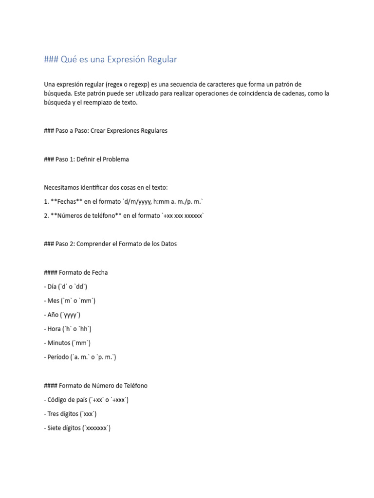 Qué Es Una Expresión Regular | PDF | Expresión regular | Python (lenguaje de programación)