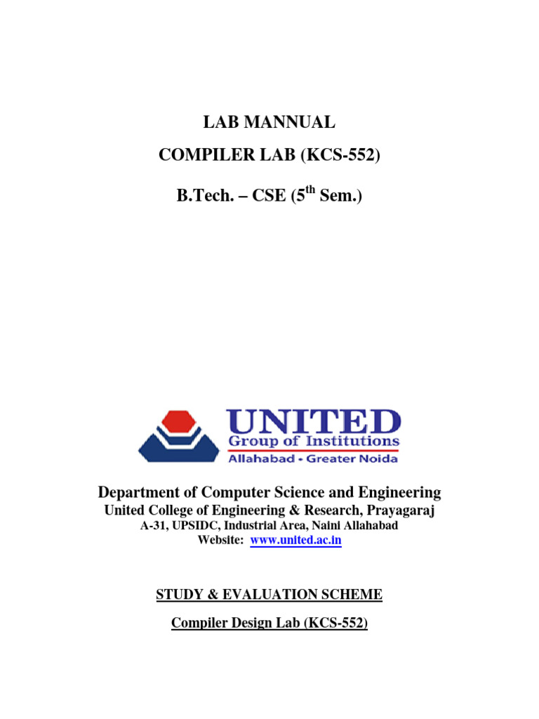 Compiler Design Lab Manual | PDF | Engineering | Parsing