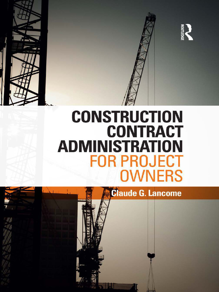 Construction Contract Administration For Project Owners Pdf