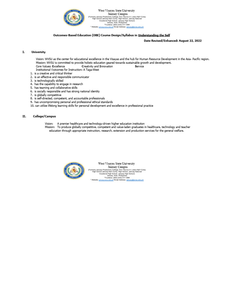 Syllabus Psy | PDF | Behavior Modification | Learning