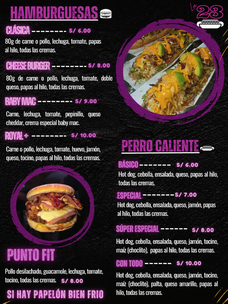 Orange and Black Fast Food Menu - 20240622 - 184554 - 0000 | PDF