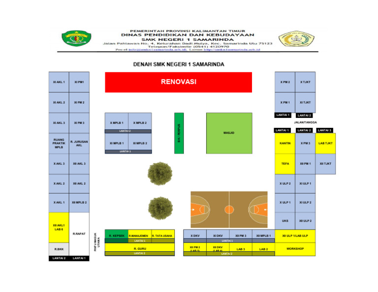 Denah Ruang Kelas 2024 | PDF