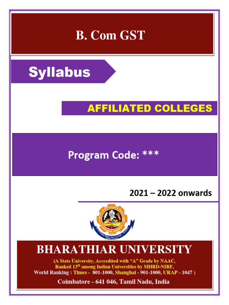 Bcom - GST (21-22) | PDF | Bookkeeping | Marketing