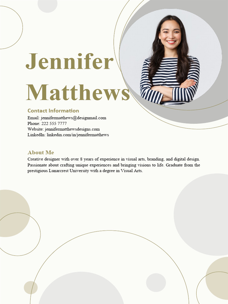 Beautiful Portfolio Template | PDF