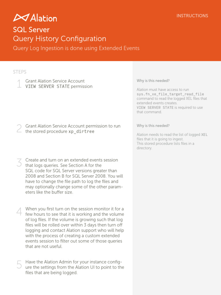 Alation Sqlserver Query Log SQL | PDF | Microsoft Sql Server | Information Retrieval