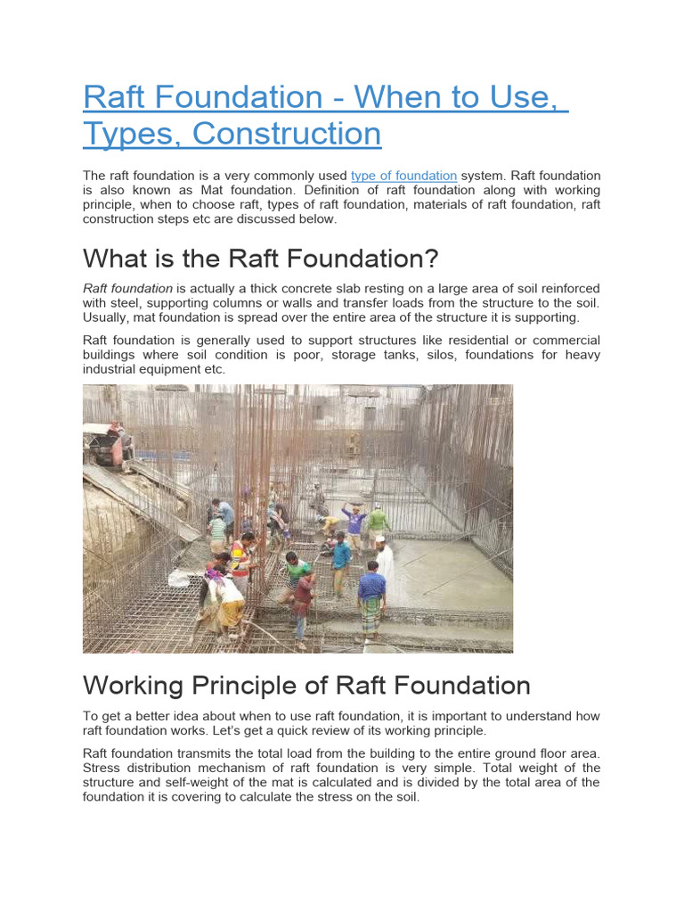 Raft Foundation | PDF | Foundation (Engineering) | Deep Foundation