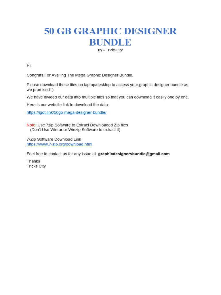 50gb Graphic Designer Bundle Huea3c | PDF | Games & Activities | Computers