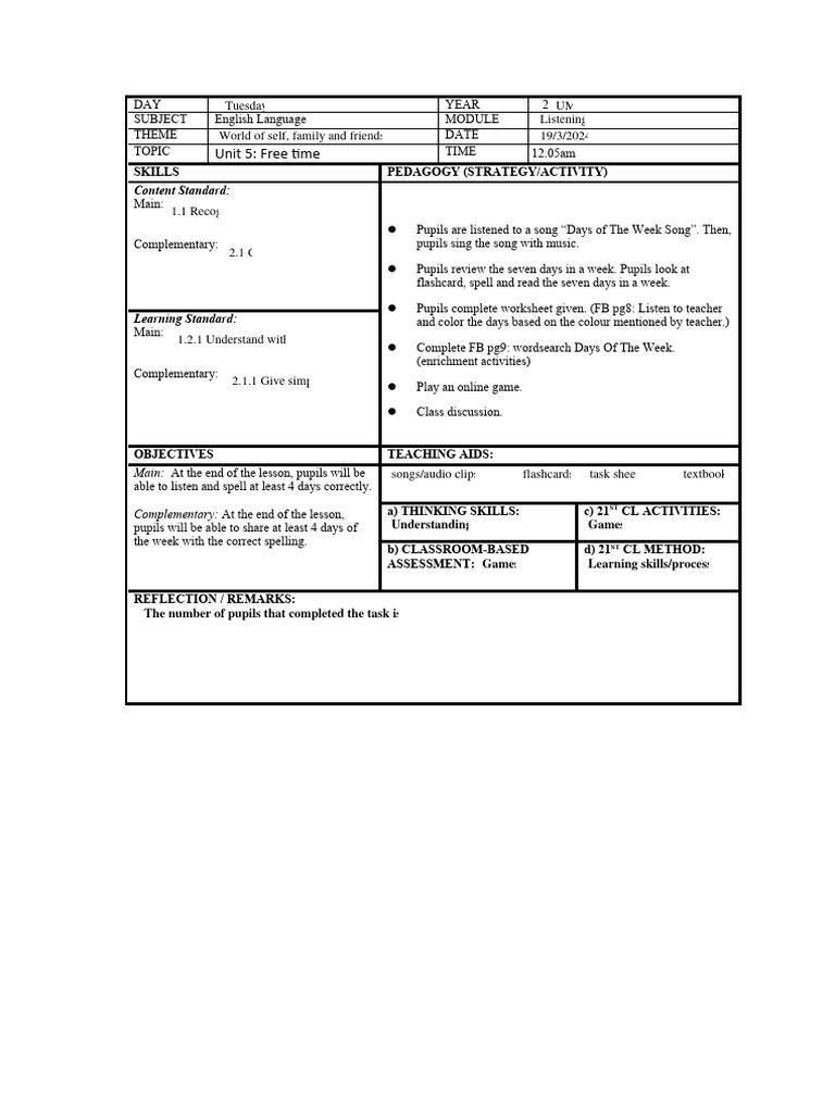 Unit 5 Free Time | PDF | Teachers | Pedagogy