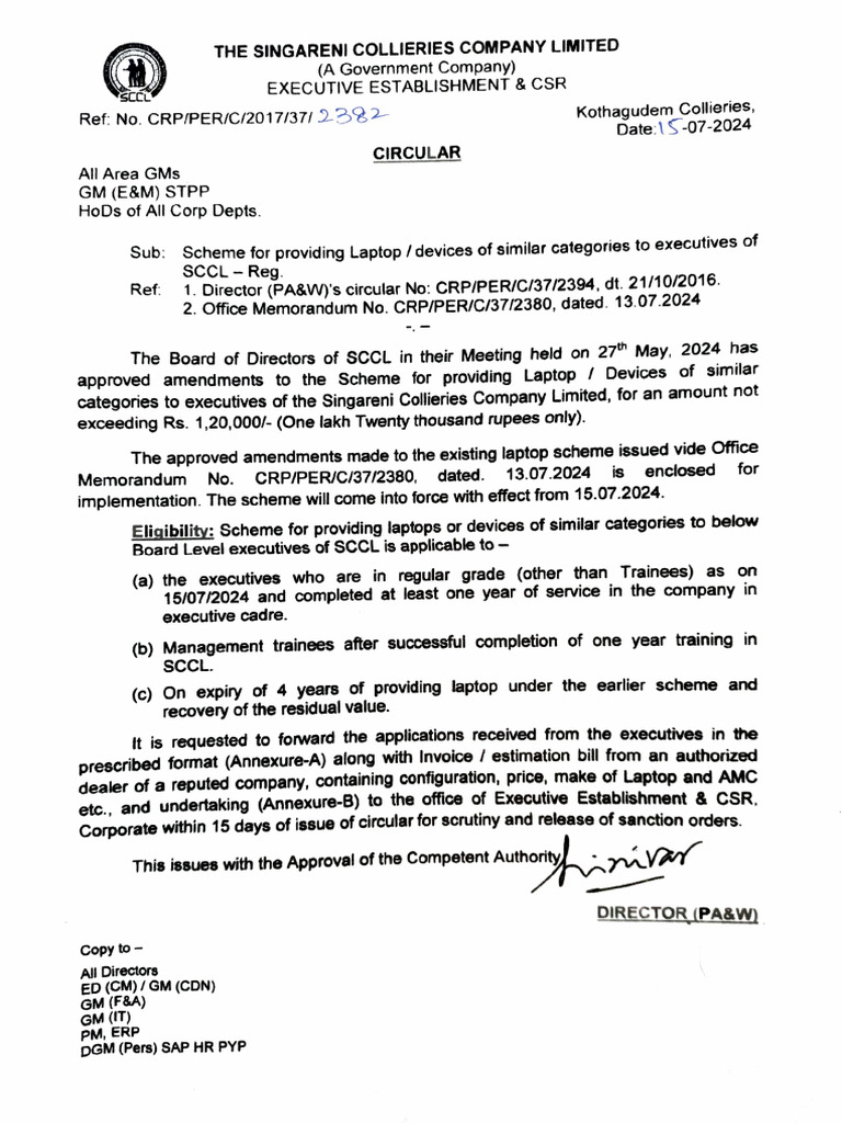 LAPTOP CIRCULAR Dated. 15072024 | PDF