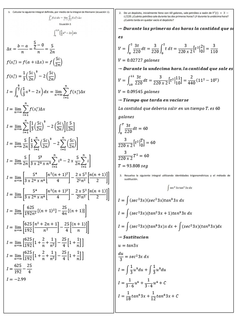 Taller Colombia Integrales | PDF