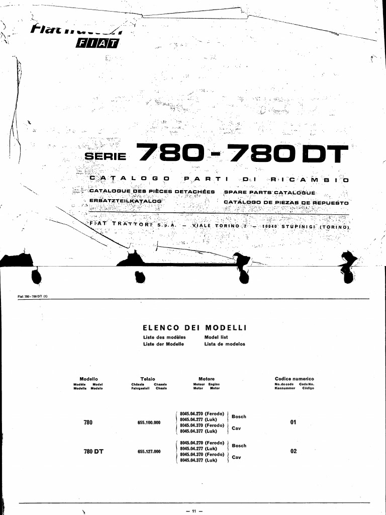 Fiat 780-780dt Catalog | PDF
