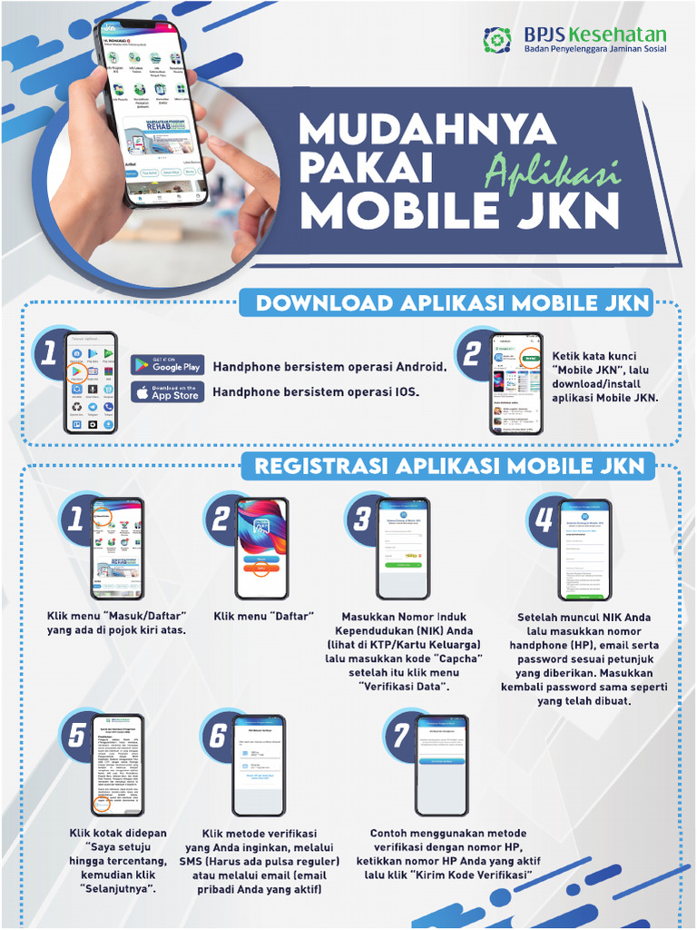 Tata Cara Pendaftaran Aplikasi Mobile JKN BPJS Kesehatan | PDF
