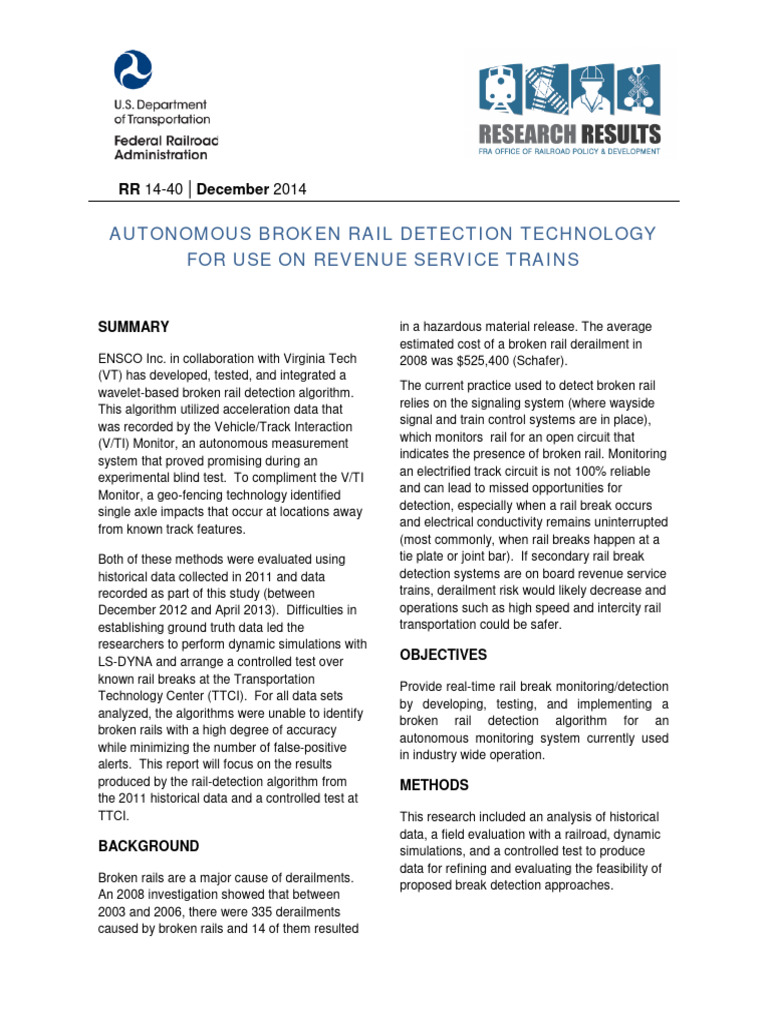 RR_Autonomous Broken Rail Detection_final | PDF | Receiver Operating ...