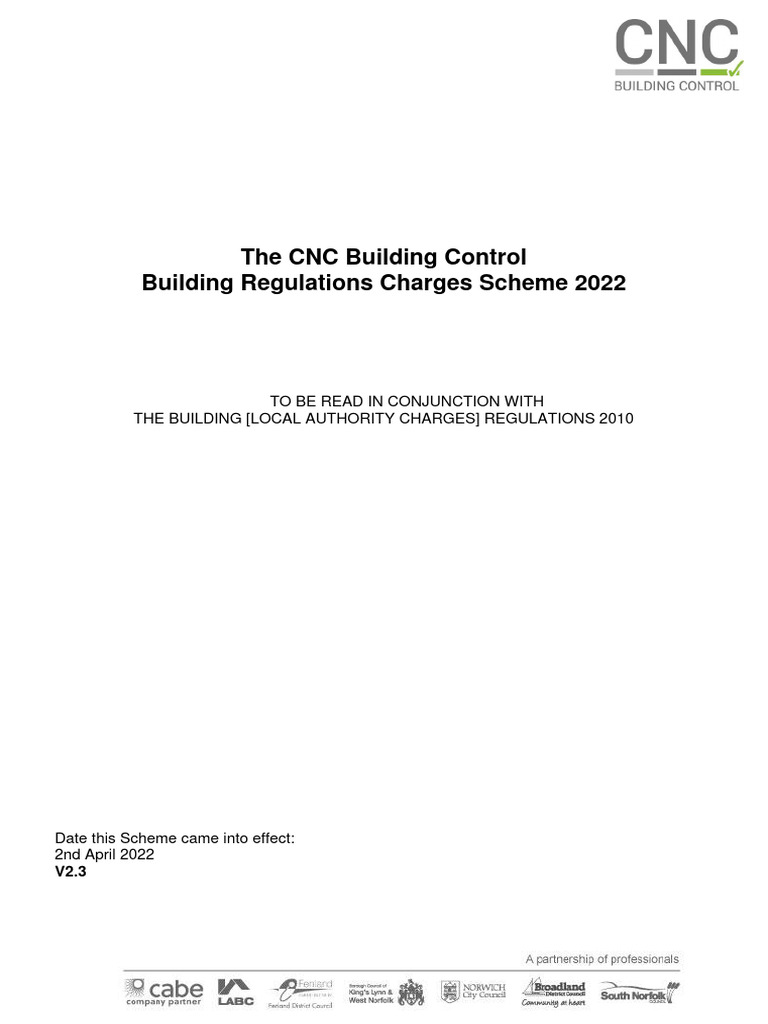 CNC Charges Scheme v2.3 | PDF | Building Code | Value Added Tax