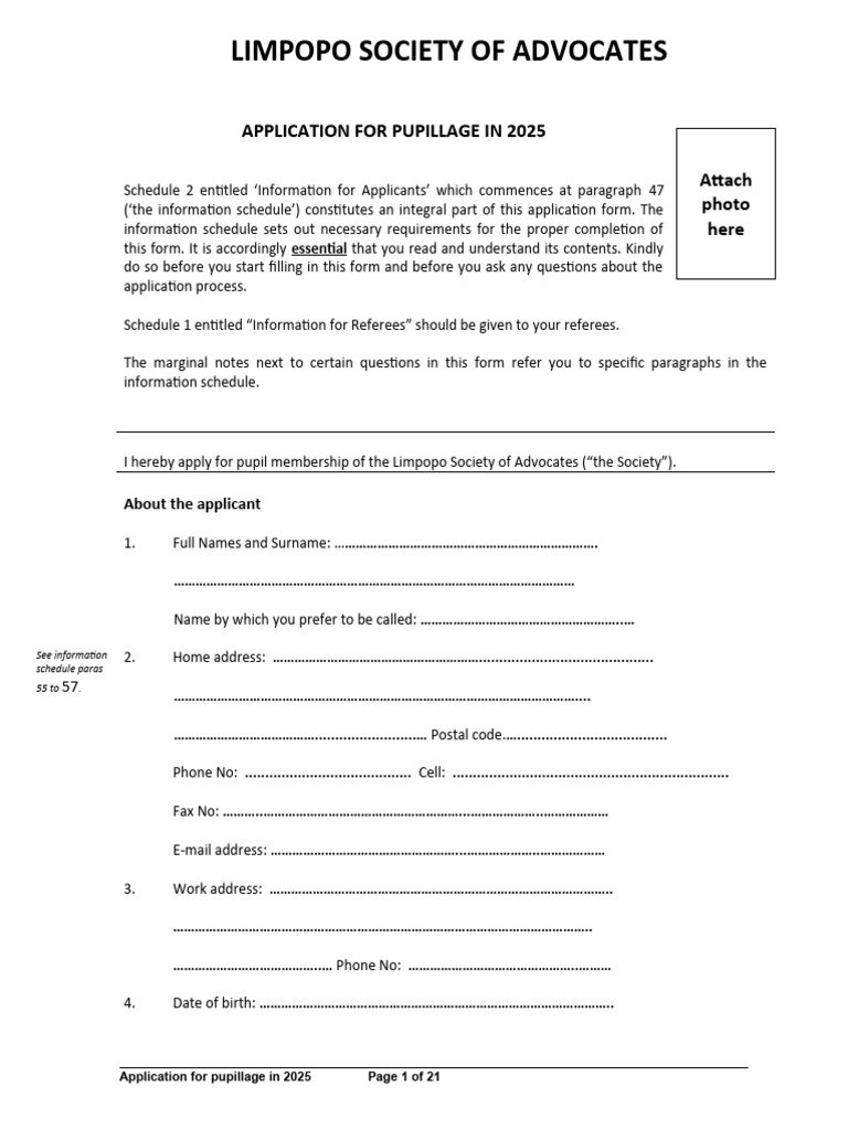 Pupillage-application-form-2025 2 | PDF | Advocate | Academic Degree