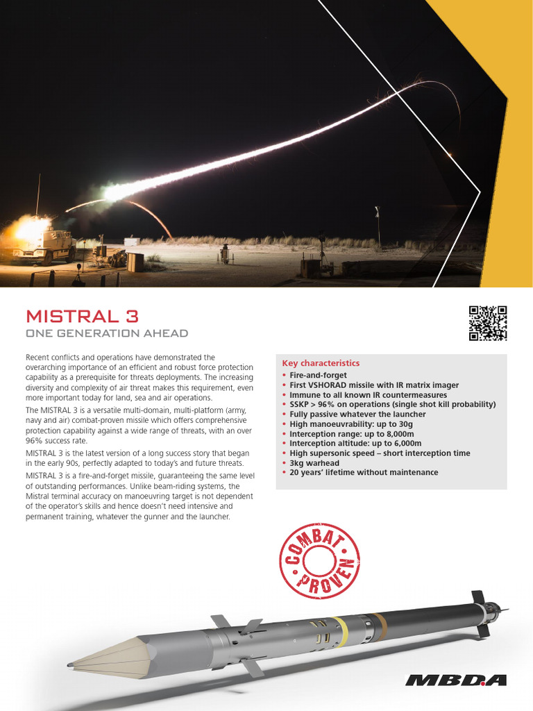 2023 Mistral 3 Datasheet | PDF | Missile | Interceptor Aircraft