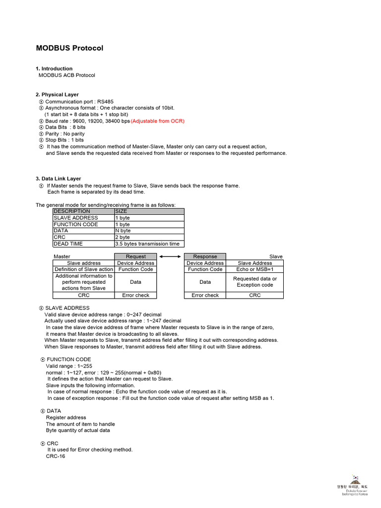 ENG - ACB - Modbus - OCR - A Type - Profile | PDF | Computer Networking ...