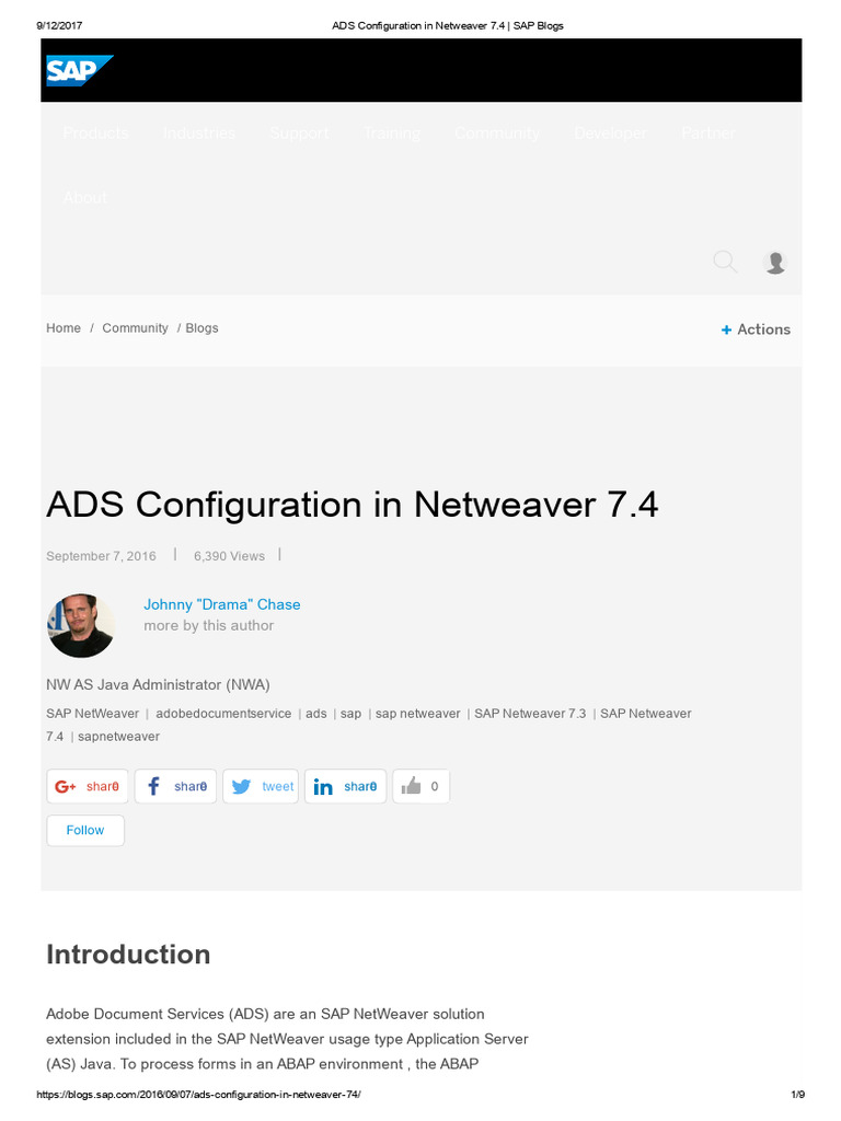 Ads Configuration In Netweaver 7 Download Free Pdf World Wide Web Internet And Web