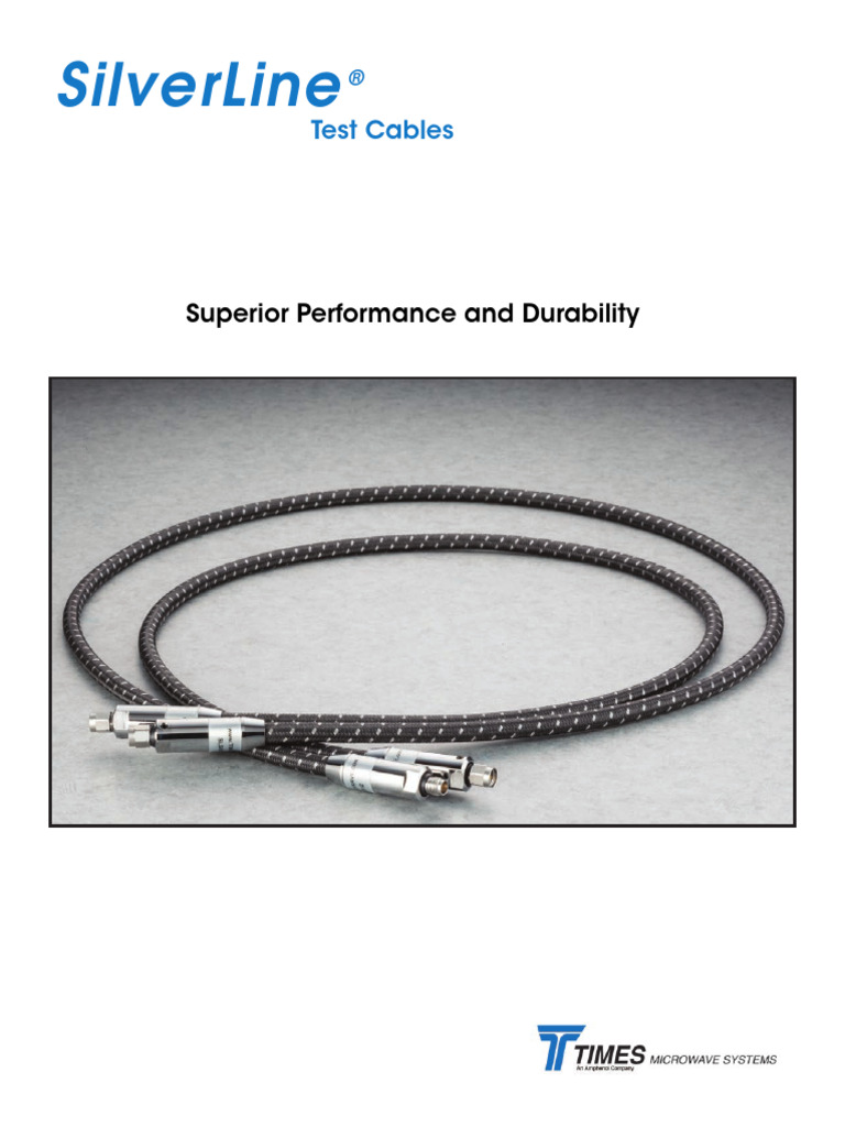 Times Microwave SilverLine | PDF | Coaxial Cable | Electrical Connector