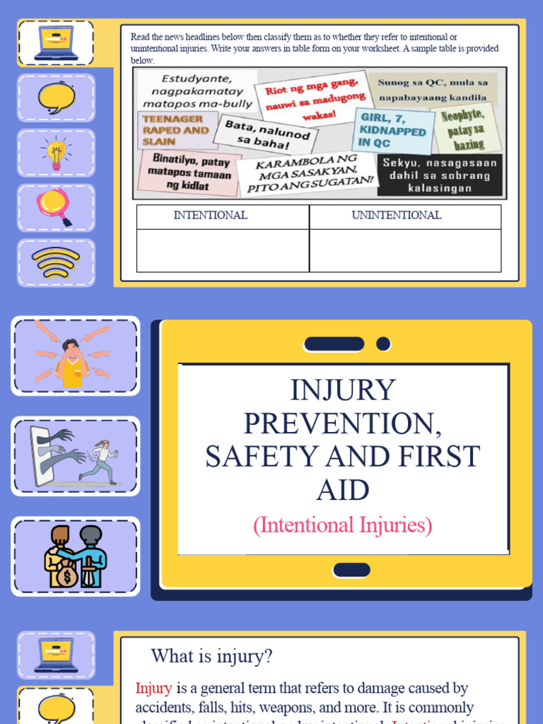 HEALTH-Injury Prevention, Safety and First Aid | PDF | Bullying ...