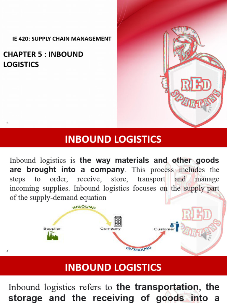Chapter 5 Inbound Logistics 1 | PDF | Letter Of Credit | Logistics