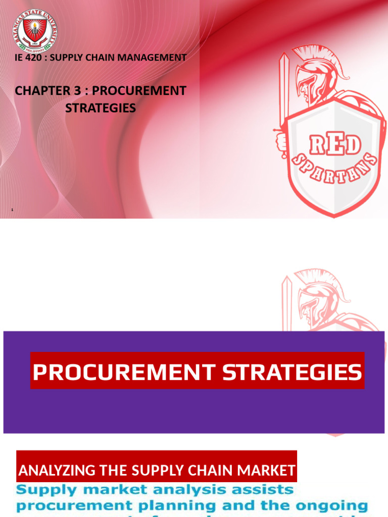 Chapter 3 Procurement Strategies | Download Free PDF | Procurement | Supply Chain
