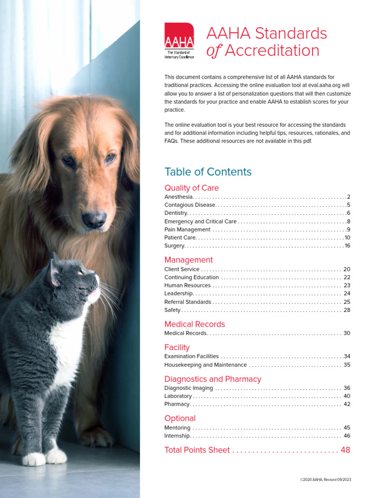 Aaha Standards 092023-2 | PDF | Anesthesia | Intravenous Therapy