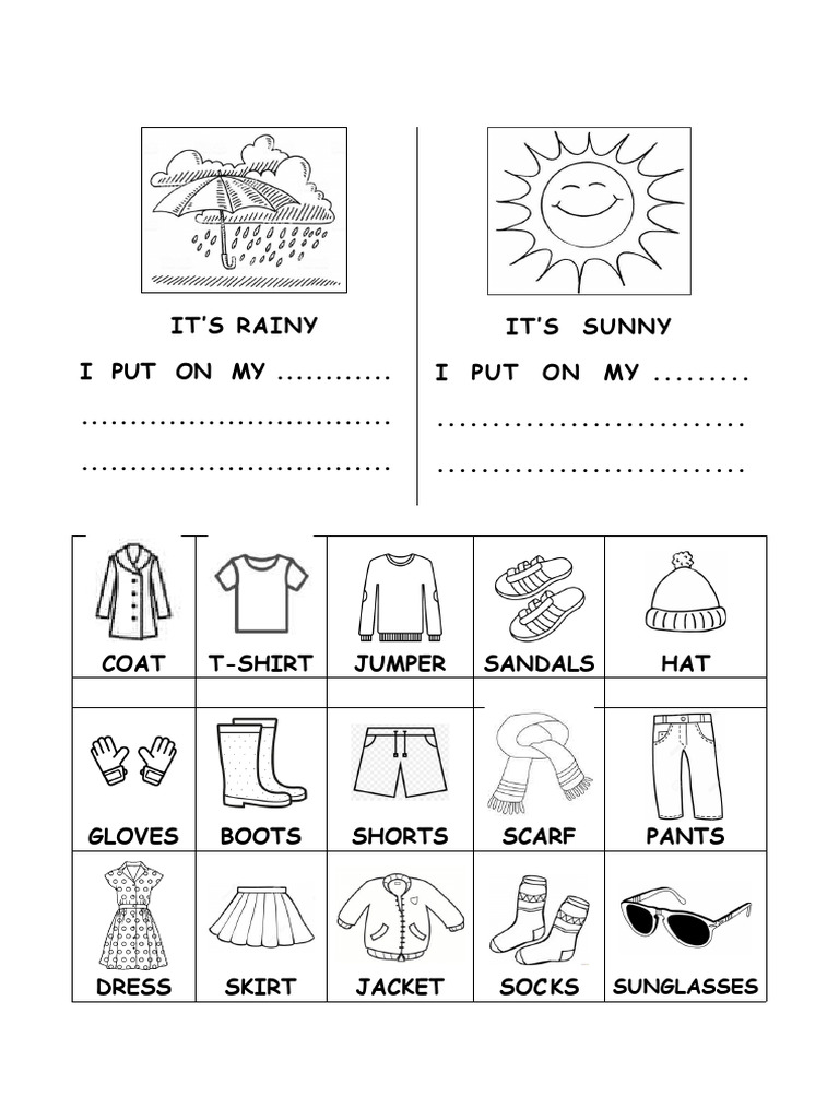 Weather Clothing Choices Guide | PDF
