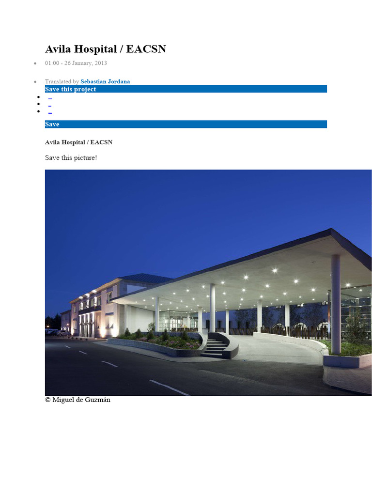 Avila Hospital | PDF