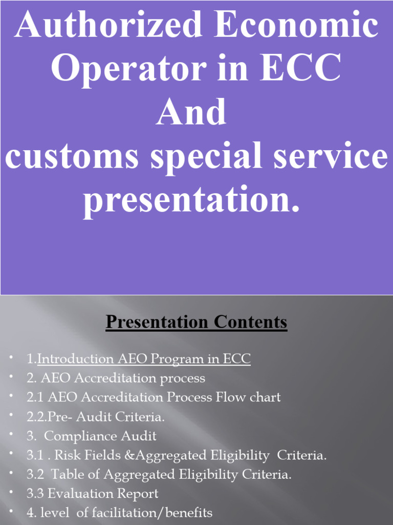 50 Aeo | PDF | Audit | Customs