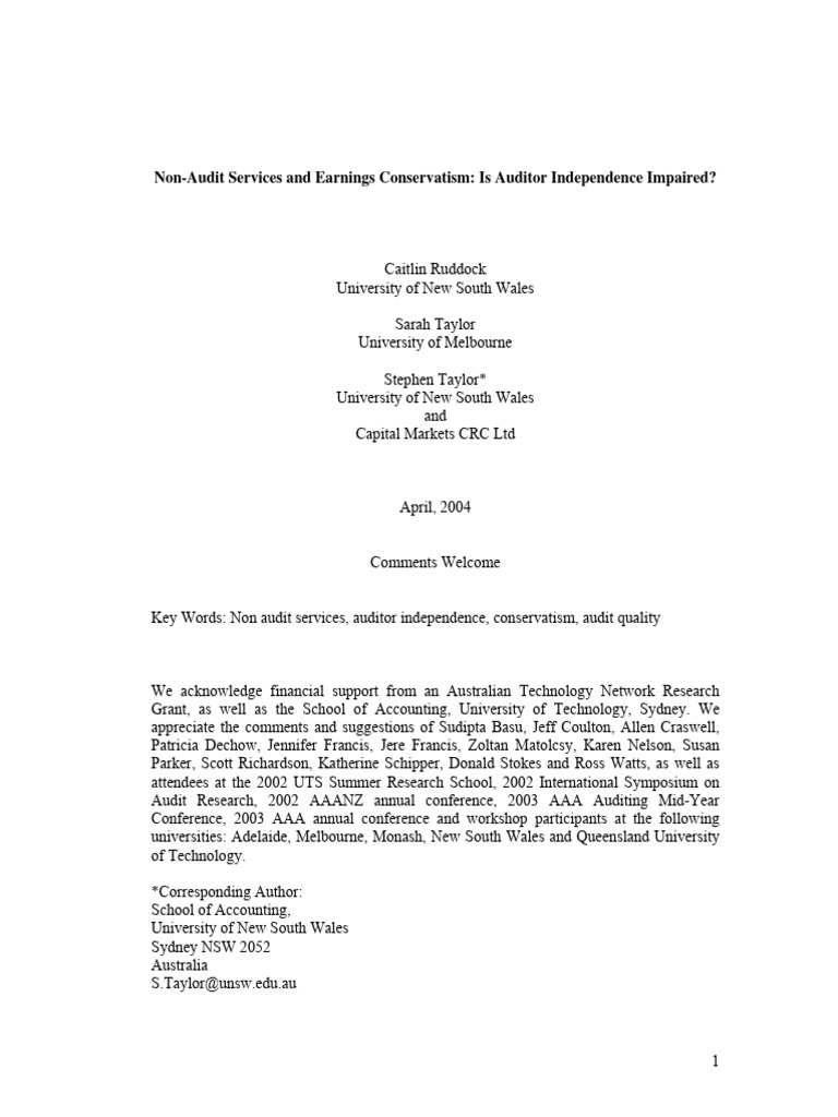SSRN 303343 1 | PDF | Audit | Financial Audit