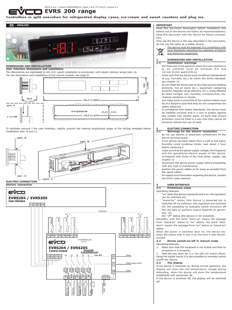 Evr Controller | PDF | Parameter (Computer Programming) | Power Supply
