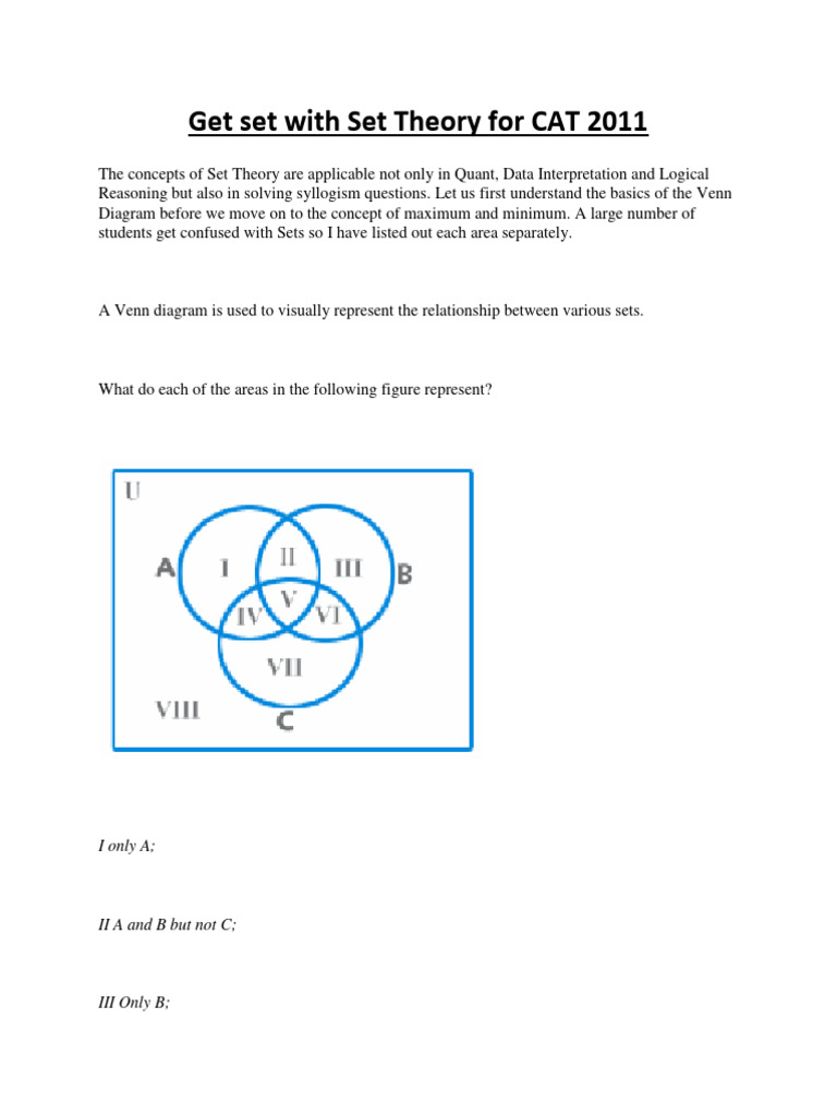 Cet Preparationself Notes Ven Diag | PDF | Mathematical Logic | Applied ...