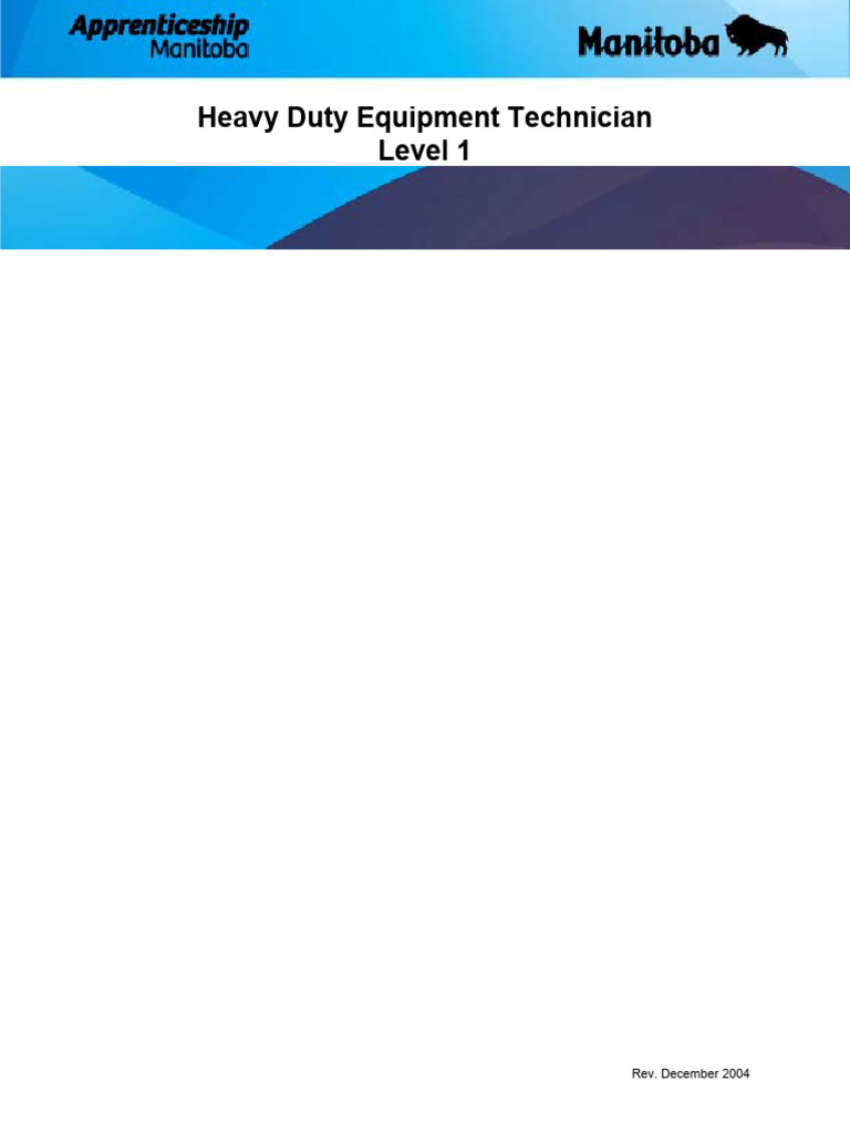 Heavy Duty Equip Tech Lev1 2004 | PDF | Screw | Piston