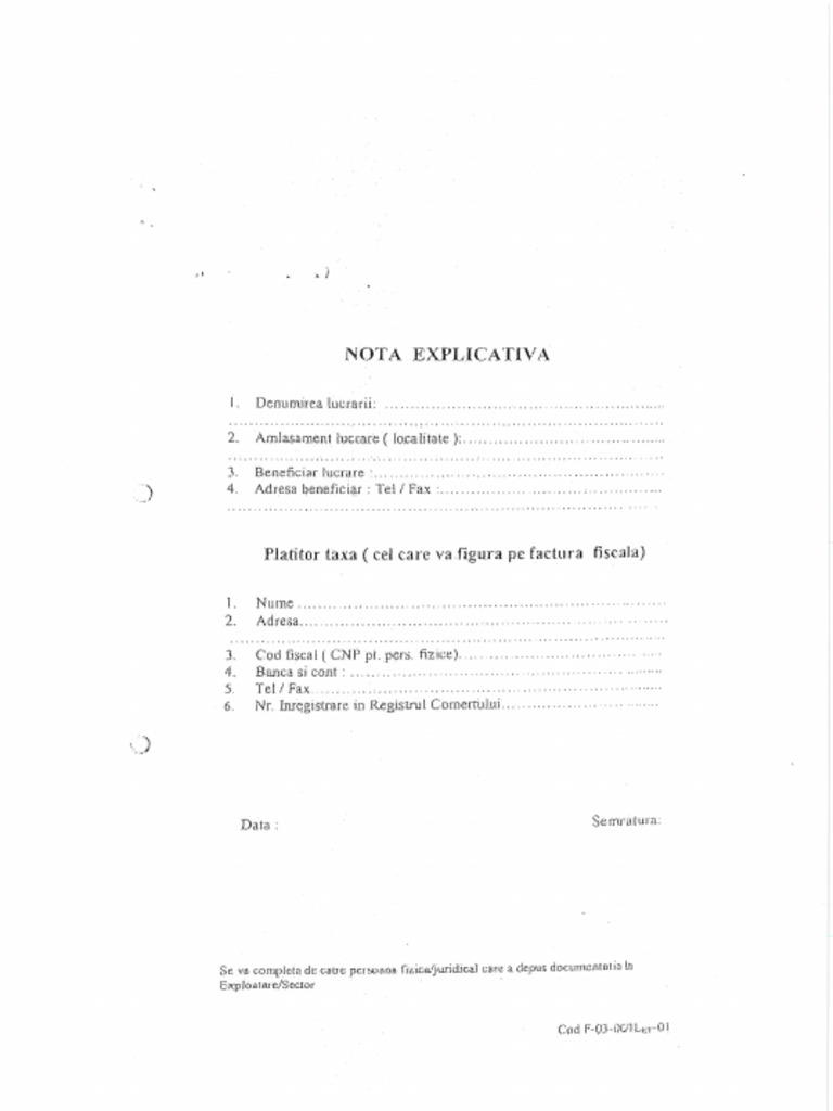 Nota Explicativa Transgaz | PDF