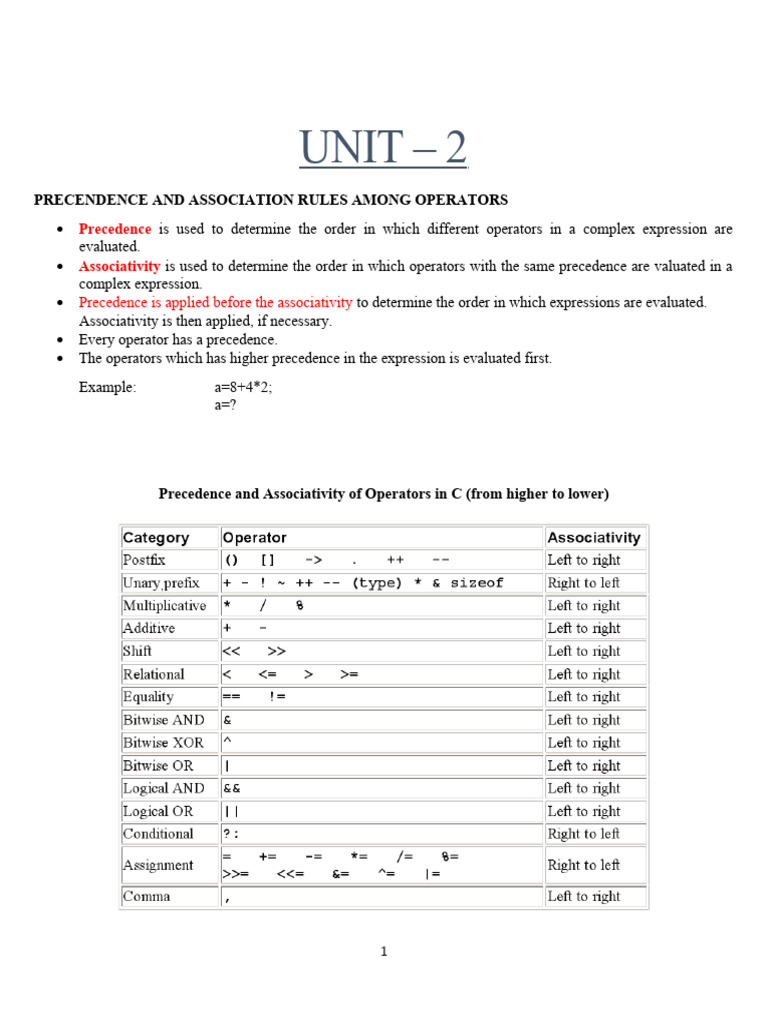 PPS FINAL UNIT-2 Notes | PDF | String (Computer Science) | Control Flow