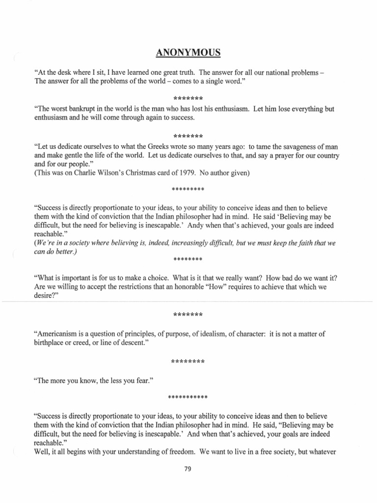 Anonymous Quotes | PDF