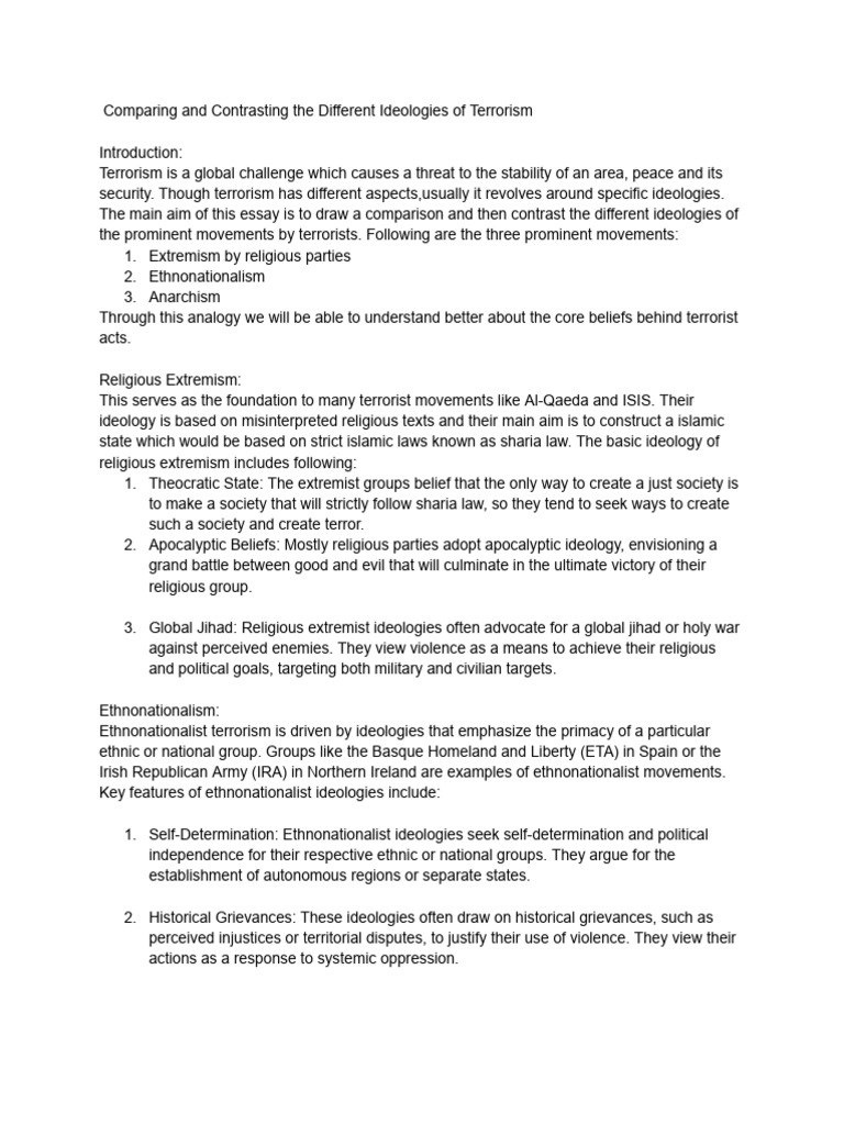 Terrorism Pdf Anarchism Extremism