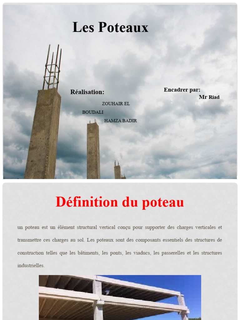 Types et Rôle des Poteaux en Construction | PDF | Béton | Matériau ...
