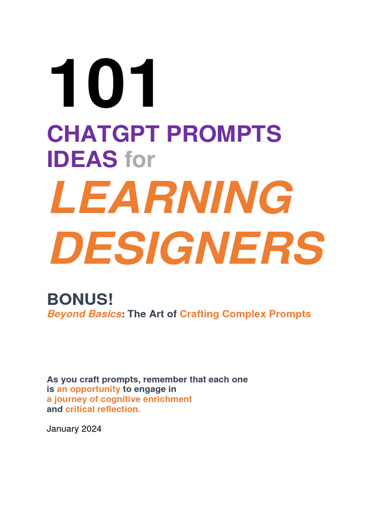 Chat GPT Prompt | PDF | Learning | Lesson Plan