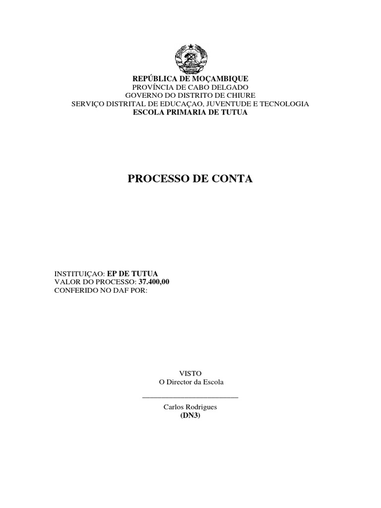 Processo de TUTUA | PDF | Finanças e Administração de Capital