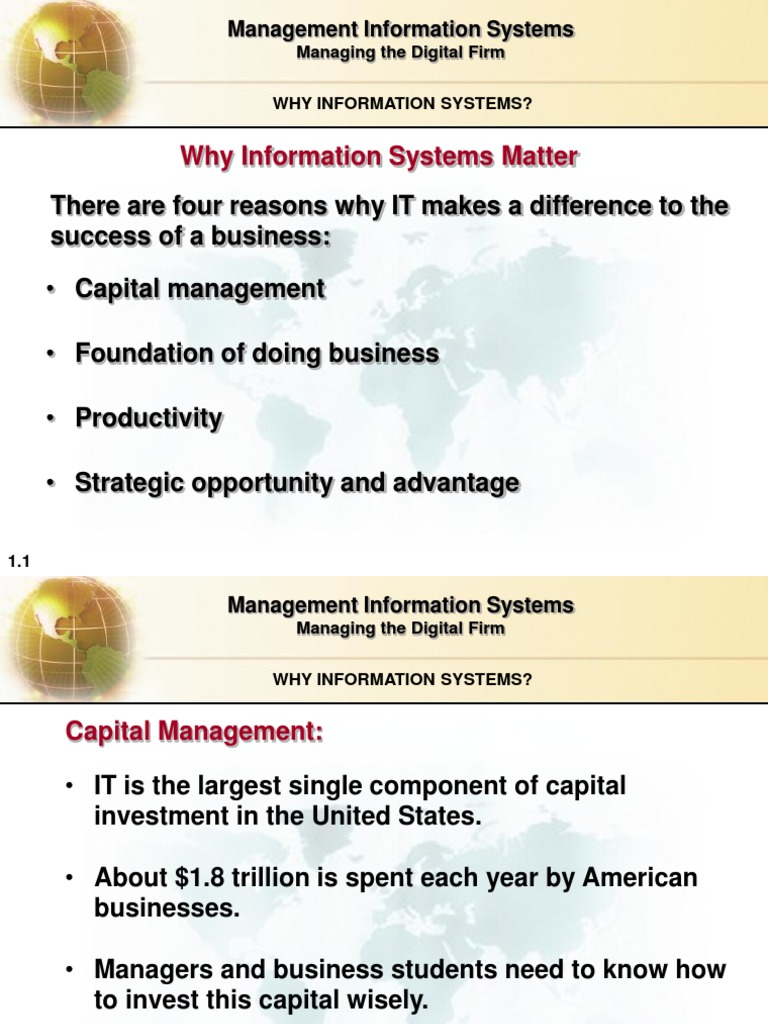 Why Information Systems Matter: There Are Four Reasons Why IT Makes A ...