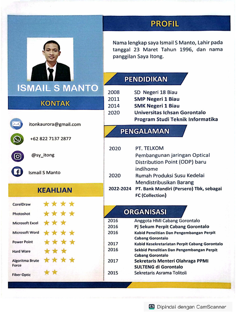 CV Ismail S Manto - 1 | PDF