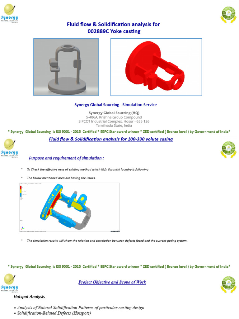 Vasanthi-002889C Yoke Casting System Simulation Report - Synergy Global Sourcing 19-07-2024 ...