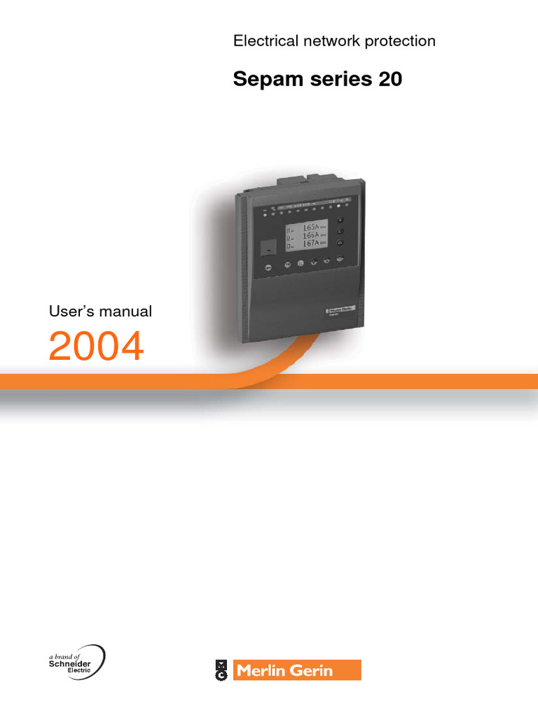 Sepam Series 20 User Manual | PDF | Alternating Current | Mains Electricity
