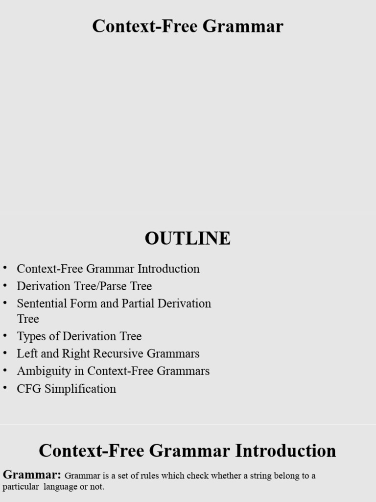Context-Free Grammar Introduction | PDF | Theoretical Computer Science | Formalism (Deductive)