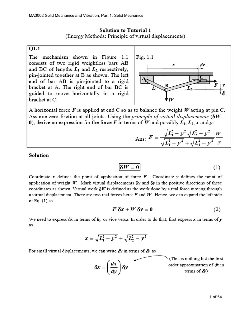 Tutorial 1 Solutions | PDF | Force | Physical Quantities