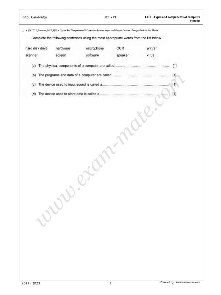 Chapter1 Qns Removed | PDF